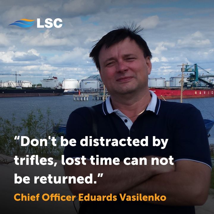 Time lost to trivial distractions is irretrievable! ️ #teamLSC Chief Officer Eduards Vasilenko ...